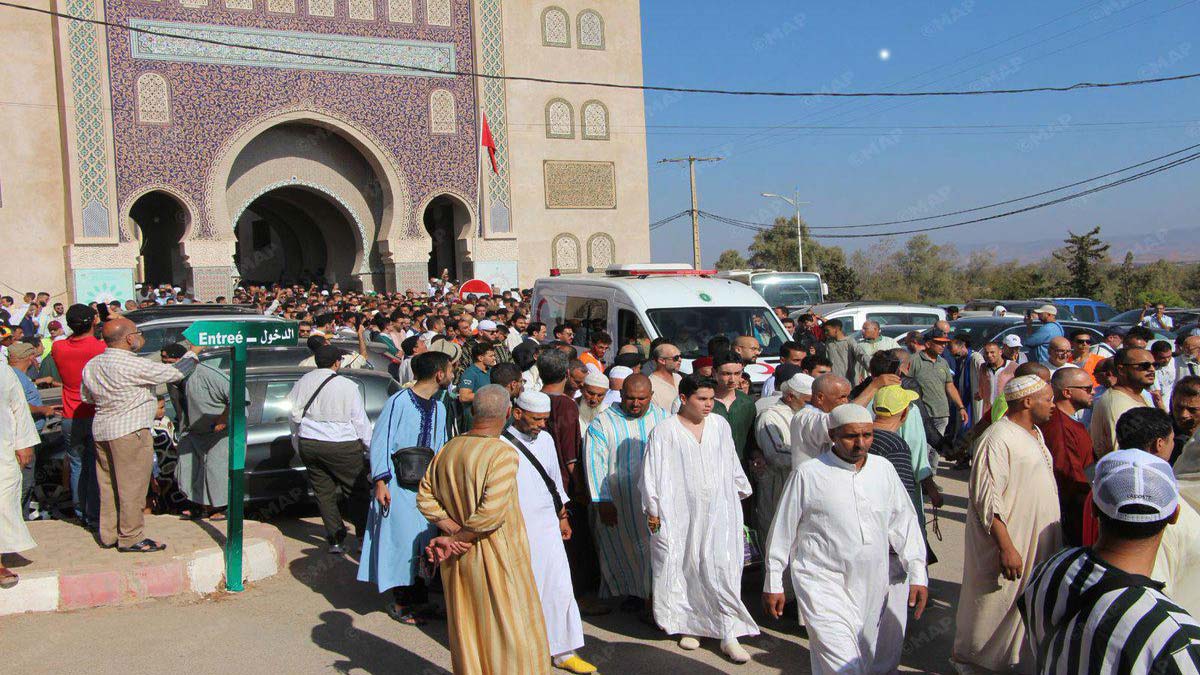 Obsèques du cheikh Jamal Eddine Al Qadiri Boutchich à Madagh (province ...